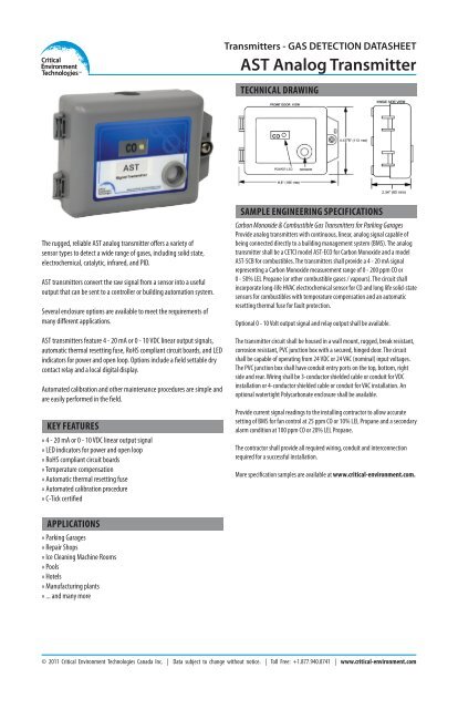 AST Analog Transmitter - Critical Environment Technologies