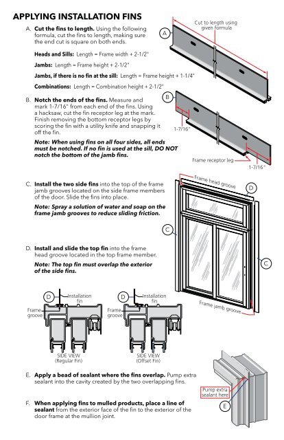 APPLYING INSTALLATION FIN