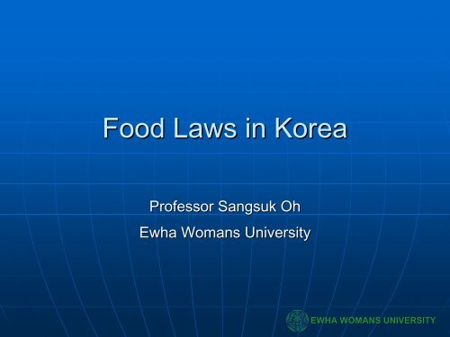 Food Laws in Korea