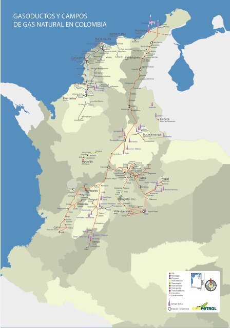 GASODUCTOS Y CAMPOS DE GAS NATURAL EN COLOMBIA