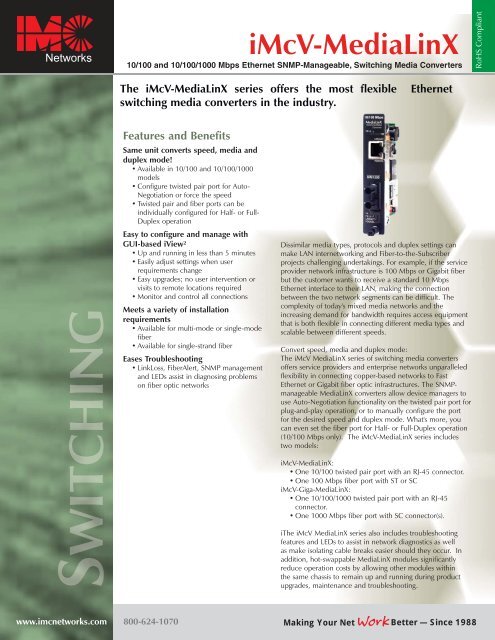 iMcV-MediaLinX - IMC Networks