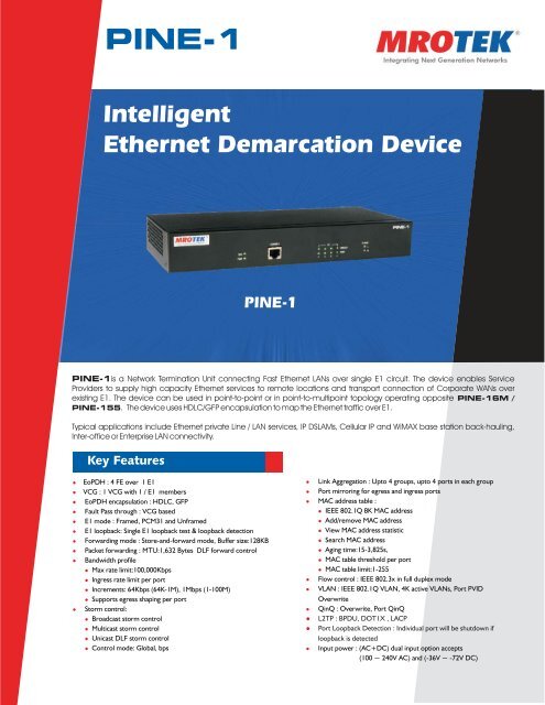 Data Sheet - MRO-TEK