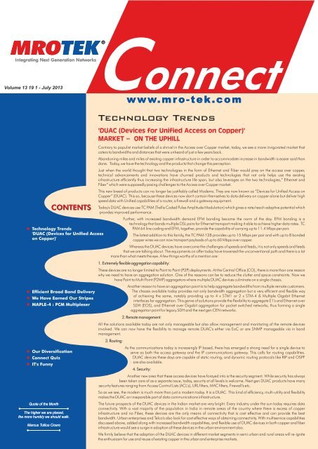 Newsletter - MRO-TEK