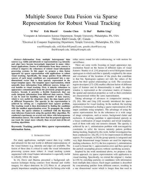 Multiple Source Data Fusion via Sparse ... - ResearchGate