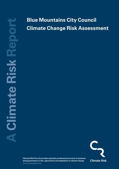 Blue Mountains Climate Change Risk Assessment Report