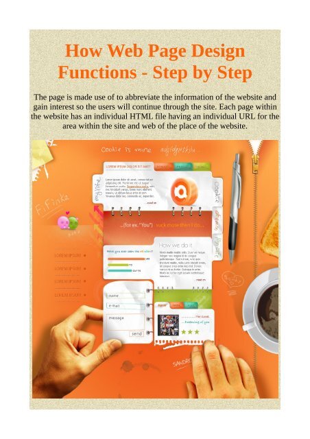 How Web Page Design Functions - Step by Step