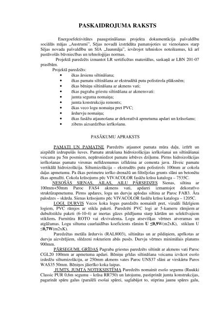 PASKAIDROJUMA RAKSTS