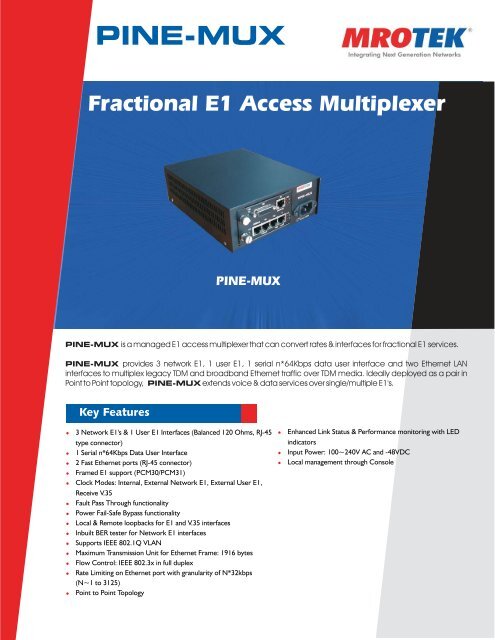 Data Sheet - MRO-TEK