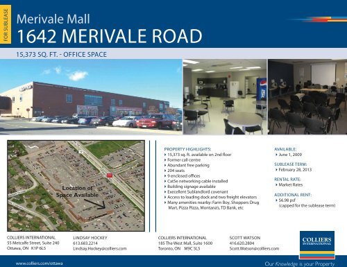 Merivale Mall - 1642 Merivale Road - Flyer.indd - Colliers International