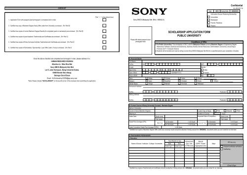 SCHOLARSHIP APPLICATION FORM PUBLIC UNIVERSITY - UiTM