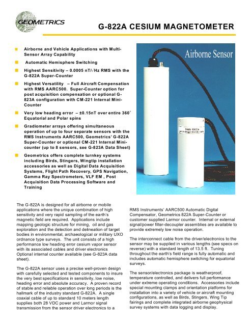 G-822A CESIUM MAGNETOMETER - Alphageofisica