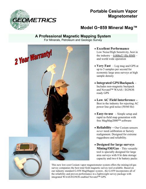 Portable Cesium Vapor Magnetometer Model G ... - Alphageofisica