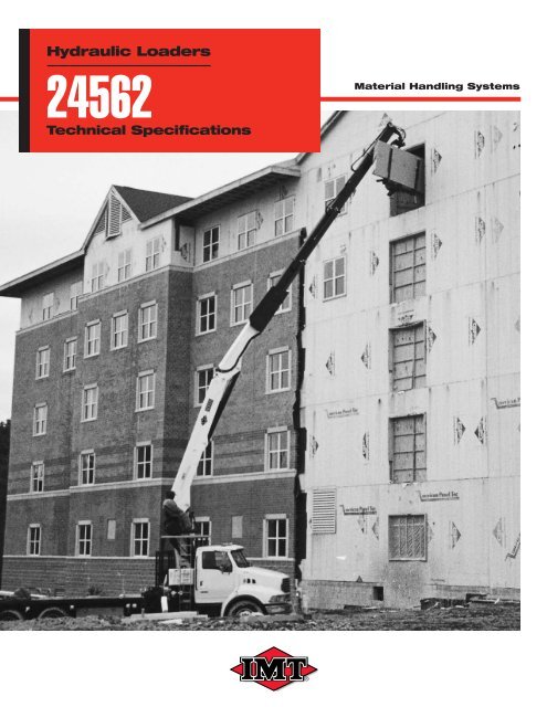 IMT 24562 Hydraulic Loader Specification Sheet - Truck Utilities