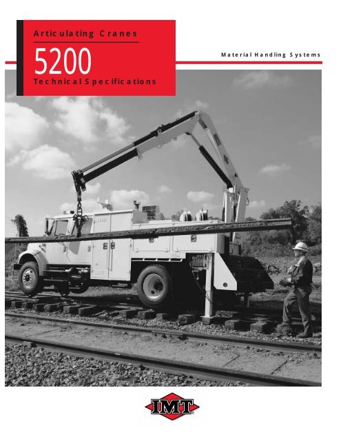 IMT 5200 Articulating Crane Specification Sheet - Truck Utilities