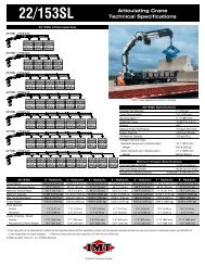 IMT 12/86 Articulating Crane Specification Sheet - Truck Utilities