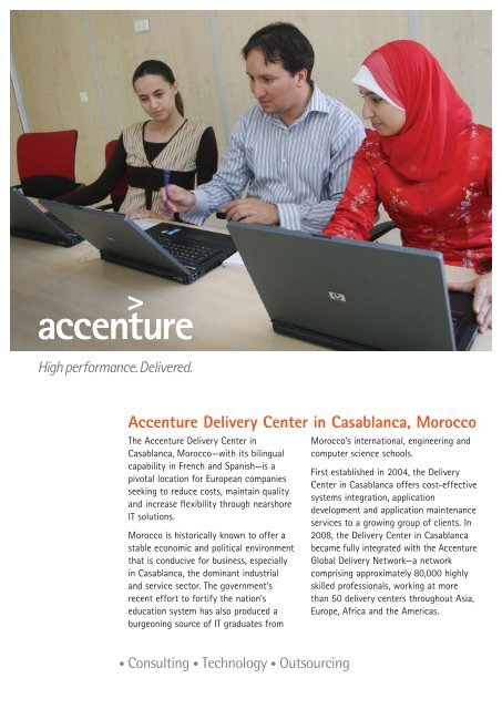 Accenture Delivery Center in Casablanca, Morocco