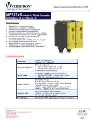 MCC-16 Media Converter Chassis Data Sheet - Versitron