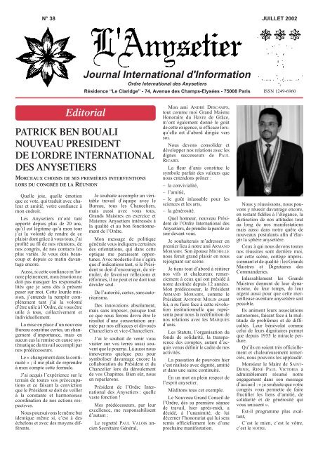 édito - Anjou Madagascar