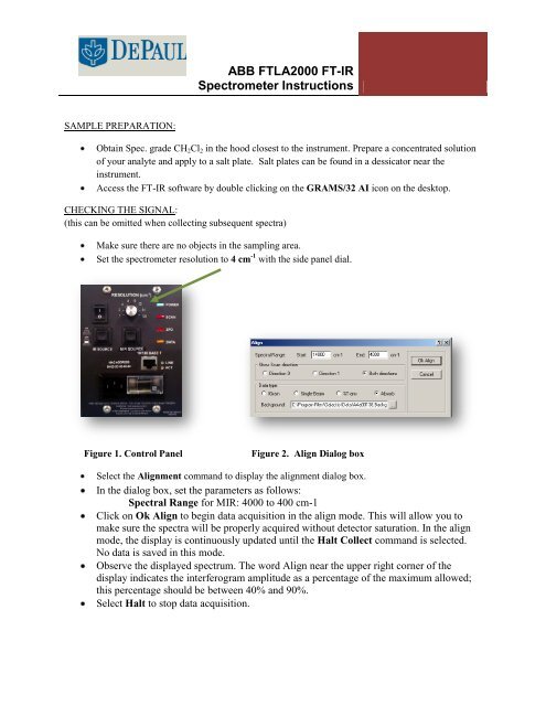 ABB FTLA2000 FT-IR Spectrometer Instructions