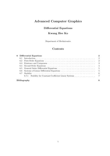 Advanced Computer Graphics