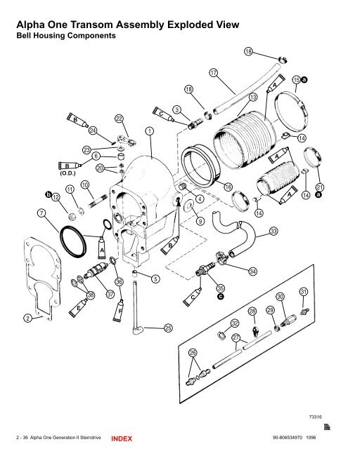 Alpha One Transom Assembl