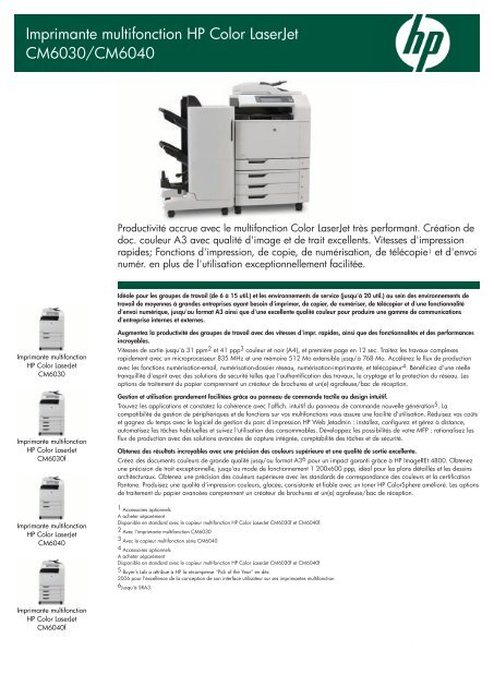 HP Color Laserjet CM 6030-6040 - Location Entretien Photocopieur