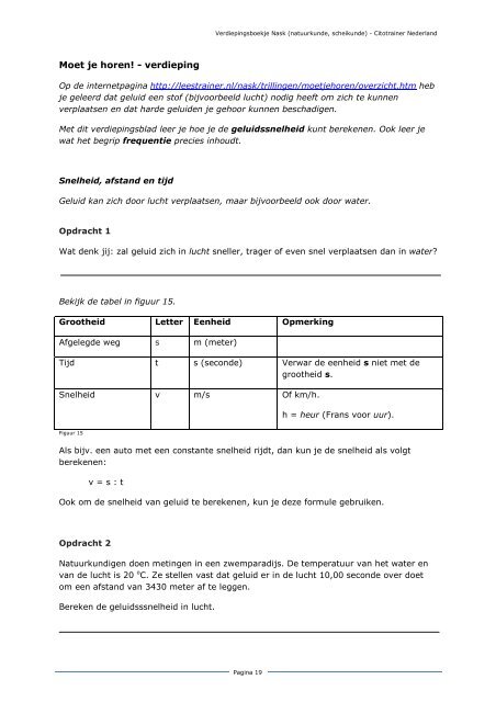 Moet je horen! - verdieping - Citotrainer Nederland