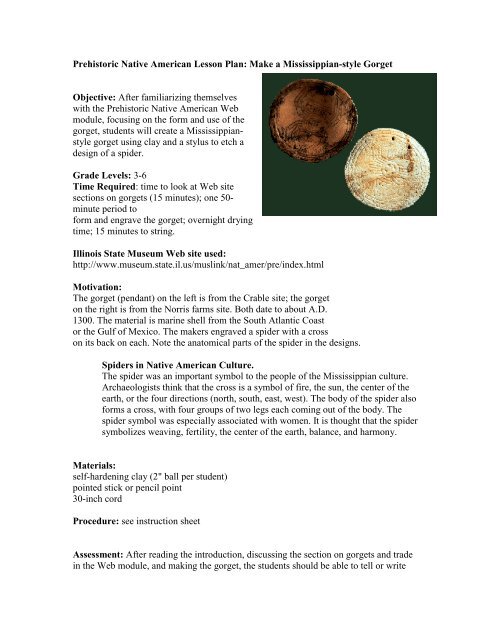 Prehistoric Native American Lesson Plan - Illinois State Museum