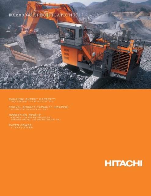 EX2600-6 SPECIFICATIONS - Hitachi