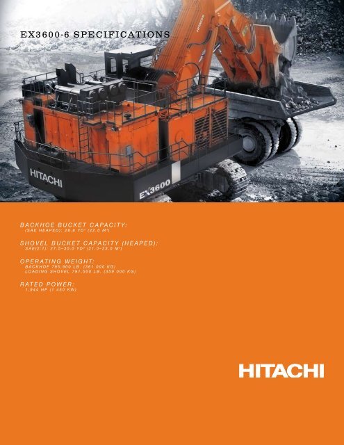 EX3600-6 SPECIFICATIONS - Hitachi
