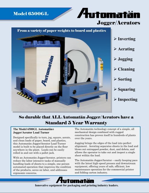 Jogger/Aerators - Automatan