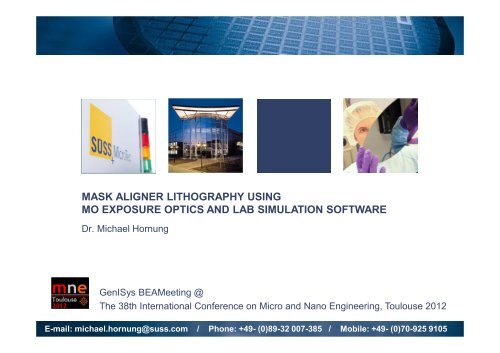 mask aligner lithography using mo exposure optics and lab - GenISys