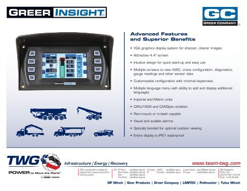 Greer INSIGHT Data Sheet - TWG