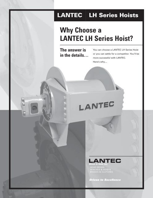 Why Choose a LANTEC LH Series Hoist? - TWG