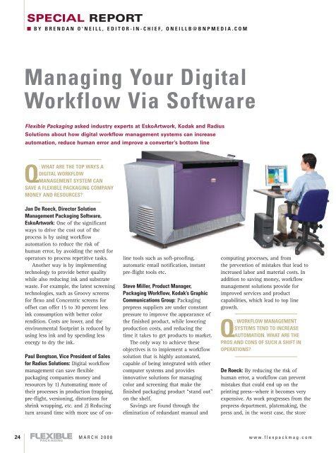 Managing Your Digital Workflow Via Software - EFI Radius Software