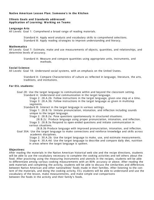 Native American Lesson Plan - Illinois State Museum