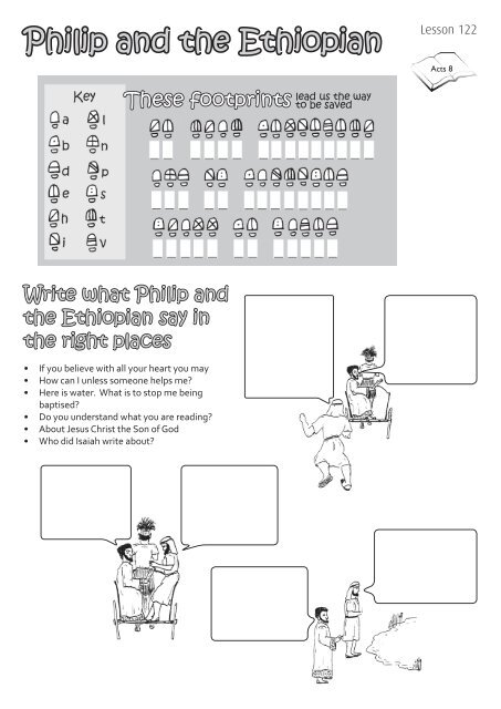 Philip and the Ethiopian Lesson 122