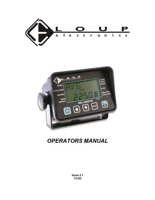 Loup I Drill Monitor (PDF) - Loup Electronics