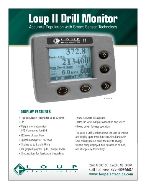 Loup II Drill Monitor - Loup Electronics