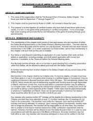 Dallas Buzzard Club - Buzzard Club of America