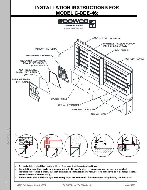 install - Safe-Air Dowco