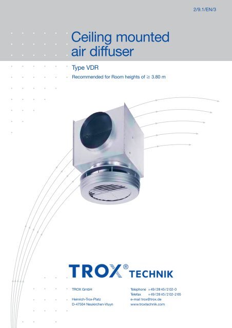Ceiling mounted air diffuser - TROX