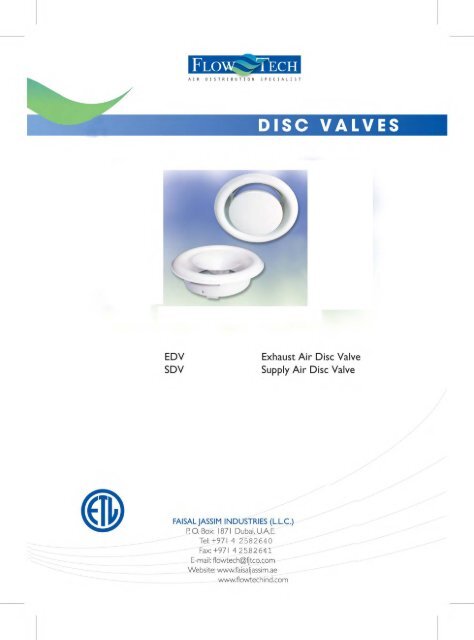 DISC VALVES - Flowtech