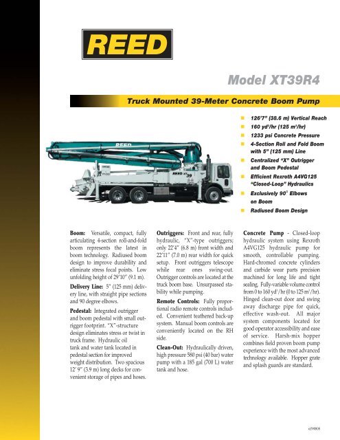 Specification Sheet* (PDF) - REED
