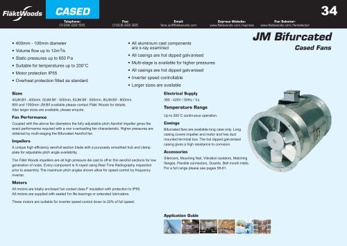 Express Range Brochure - Cased Fans - Angus Air