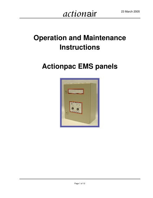 Actionpac EMS panels - Actionair