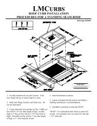 roof curb installation instructions trapezoidal standing ... - LMCurbs