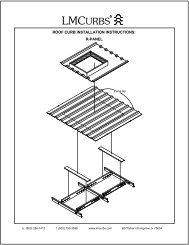 roof curb installation instructions trapezoidal standing ... - LMCurbs