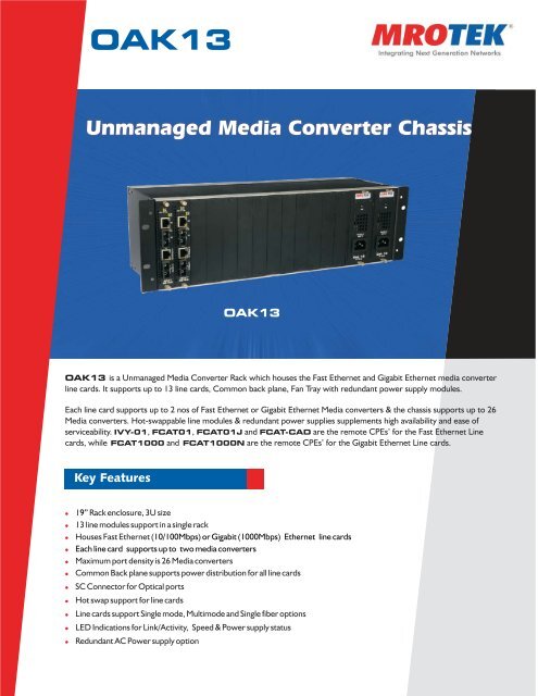 Data Sheet - MRO-TEK
