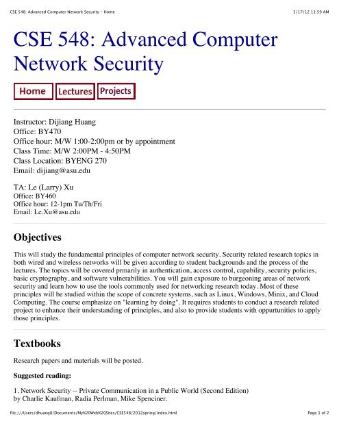 CSE 548: Advanced Computer Network Security
